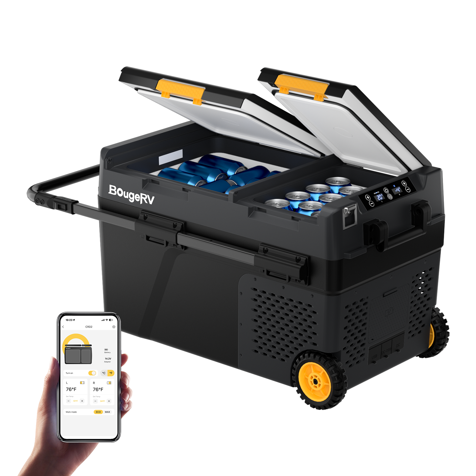 BougeRV CRD2 43QT Dual Zone 12V Portable Fridge Freezer – BougeRV Canada